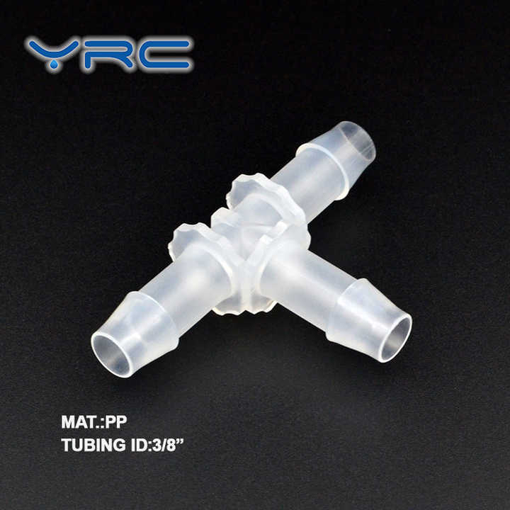 1/2" Plastic Small Universal 3-Way Tube Tee Joint Pipe Tube Pipe ...