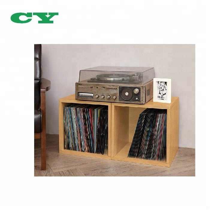 Stackable Wooden Vinyl Record Storage Cubes - Save Space