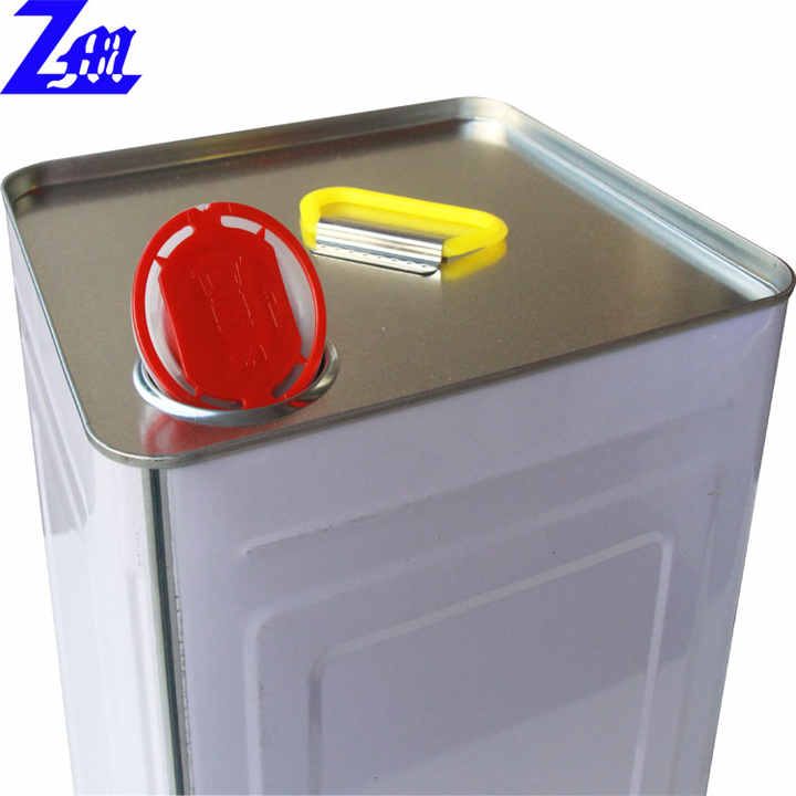 20 Litre Empty Square Tin Drum for Solvent/thinner/coating