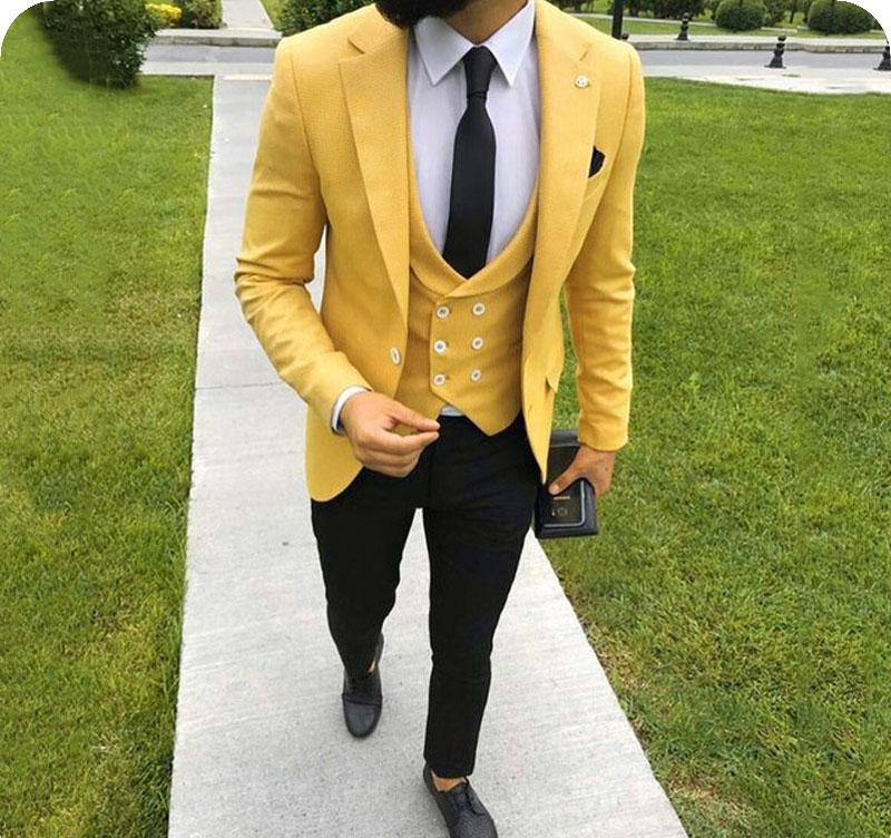 Yellow Tuxedo Costume for Men | Elegant 3-Piece Suits