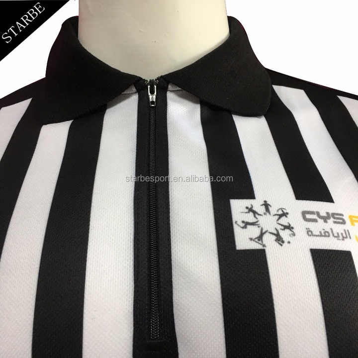 Custom Wholesale Polyester Zipper Black White Polo Shirts