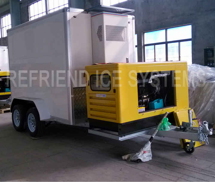 Transportable Walk in Refrigeration Trailer Van - 5000w Cooling Capacity