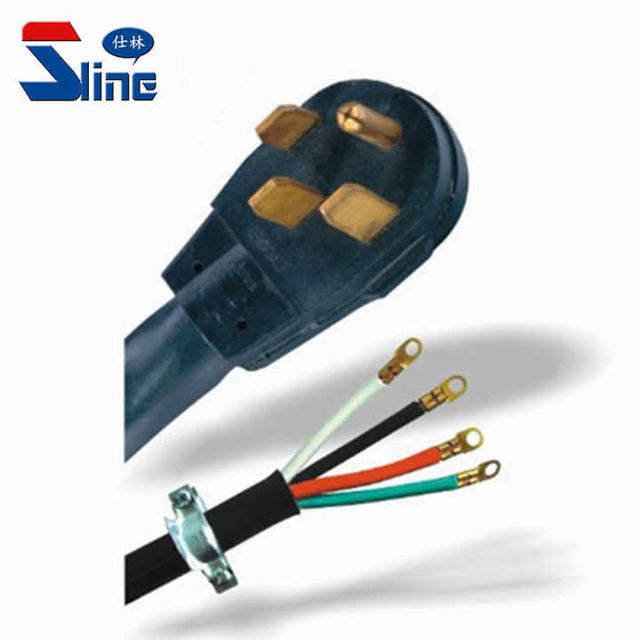 50A USA 4 Prong Range Oven Power Cord NEMA 14-50P Four Pin Plug With ...