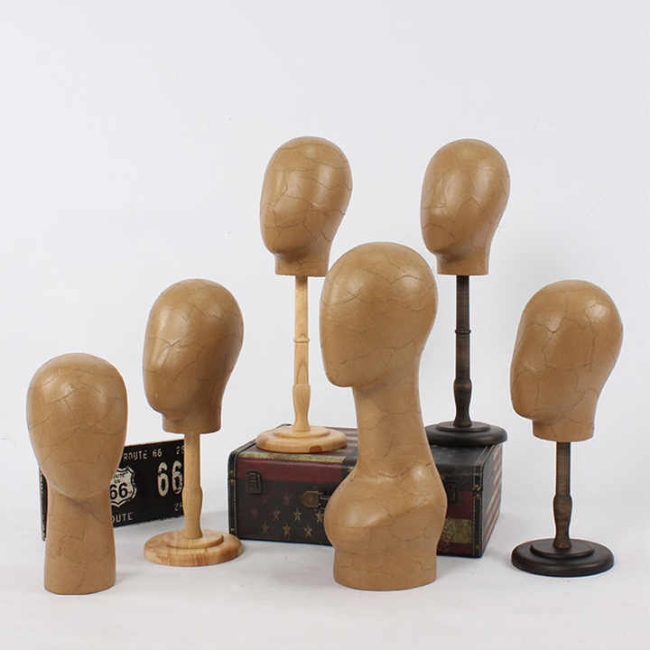 Vintage Kraft Paper Mannequins Head for Display Purposes