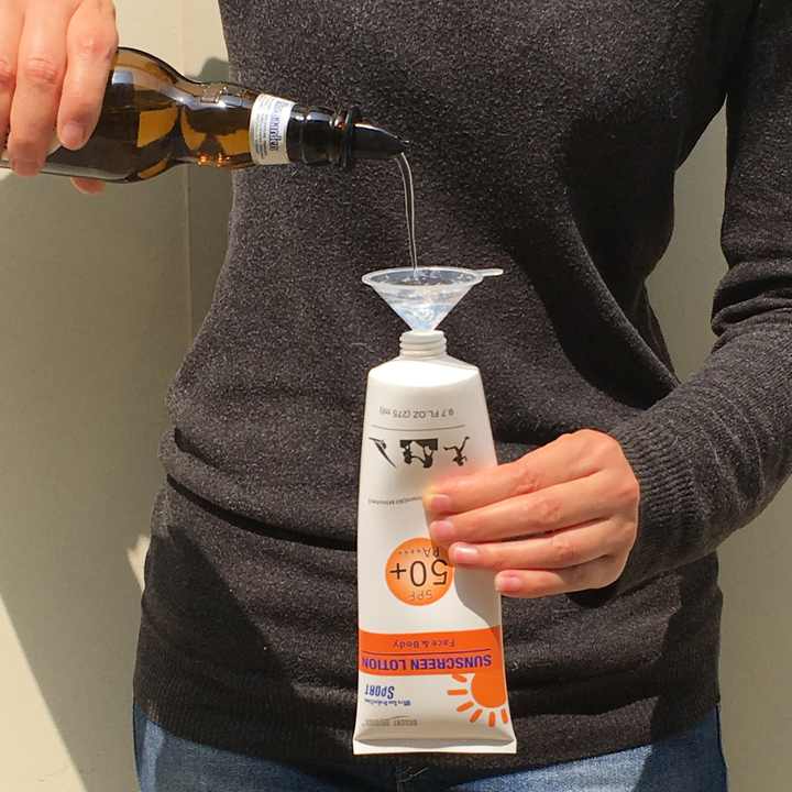 9.7oz Hidden Sunscreen Alcohol Flask - Save Money & Enjoy