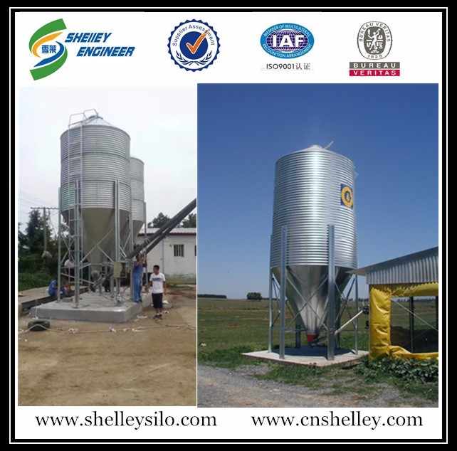 rice bran storage silo with 60 degree hopper