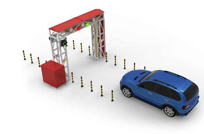 X-ray Car Scanner Machine for Security with Conveyor Track