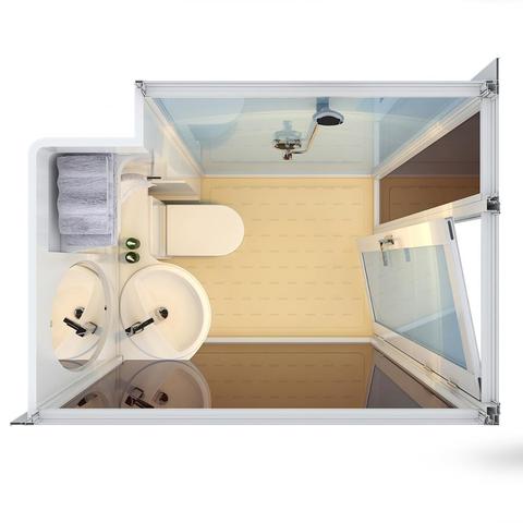 All In One Portable Prefab Sanitary Mobile Toilets Shower Room Modular ...