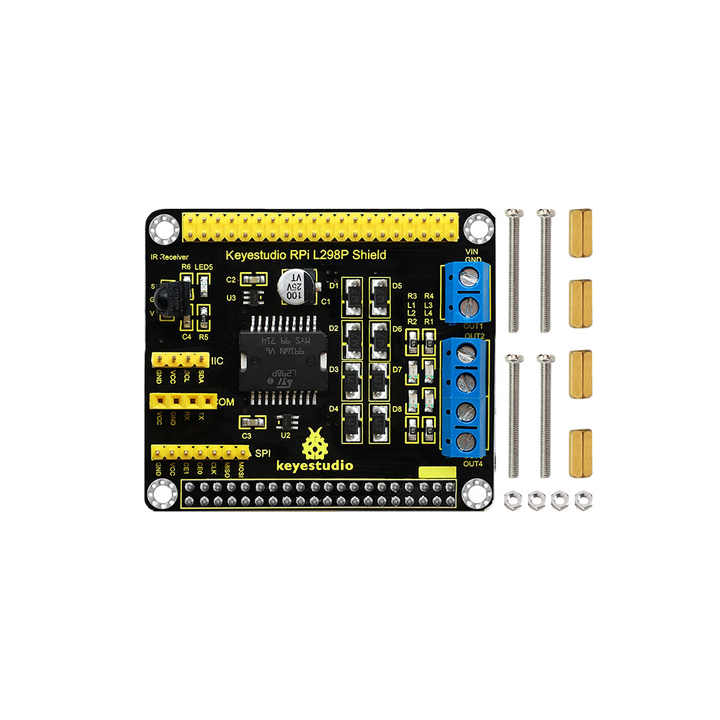 Keyestudio L298P Motor Drive for Raspberry Pi 4 Motor Shield