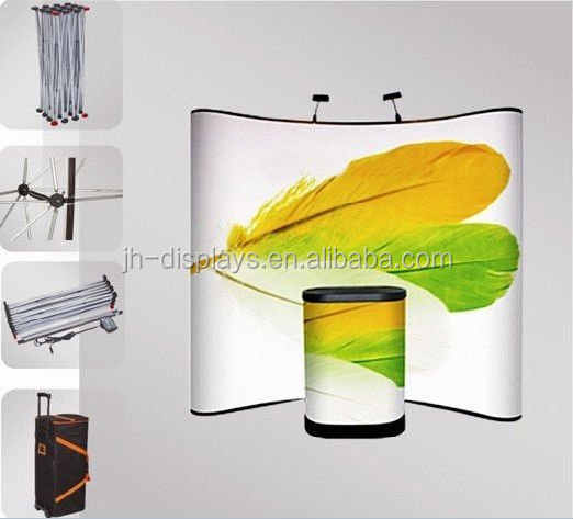 Curved PVC Portable Spring Pop up Stand - Exhibition System