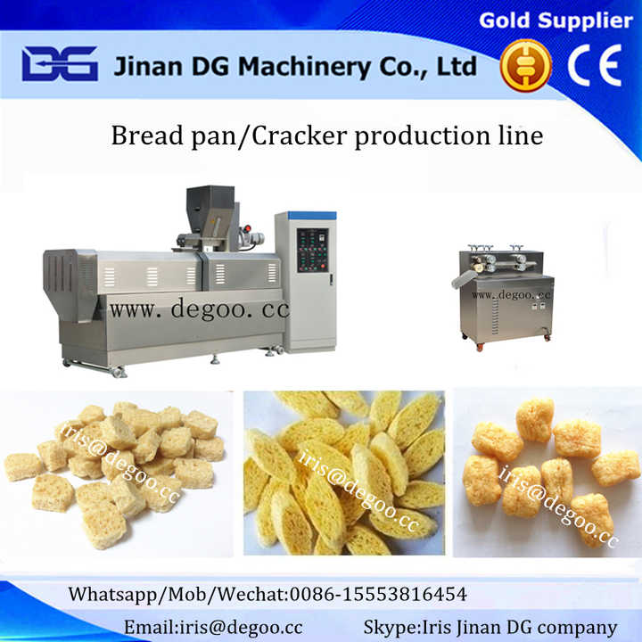 Extruded Bread Pan rusk corn wheat puffing Crouton Snack Food Making ...