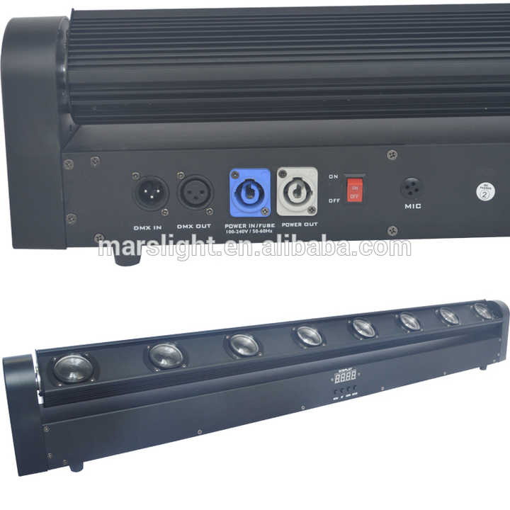 Marslite LED Moving Beam Bar - 8x10w for Clubs & Stages