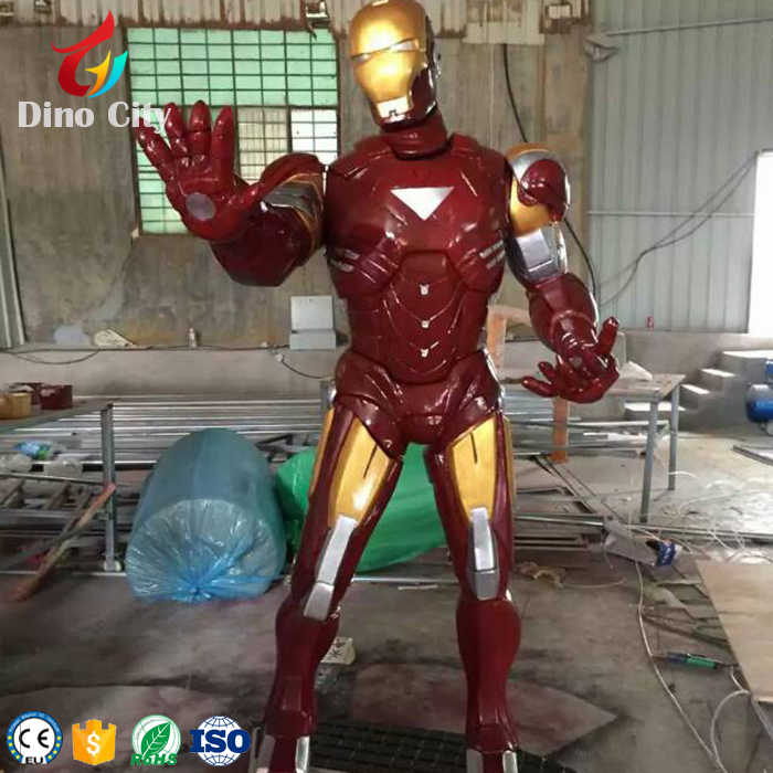 Fiberglass Life Size Superhero Iron Man Statue for Sale