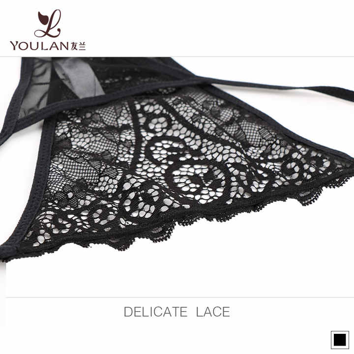 Young Girls Transparent G-String Panties Micro Mini Lace