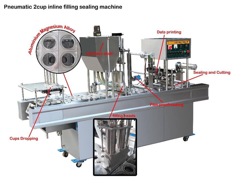 Chemical Equipment Automatic Plastic Cup Filling Sealing Machine Cup ...