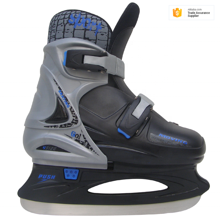 Custom Comfortable Hard Shell Ice Skating & Hockey Shoes Fixed Size 27 ...