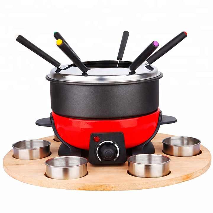 Mini Chocolate Raclette Cheese Party Fondue Maker Set