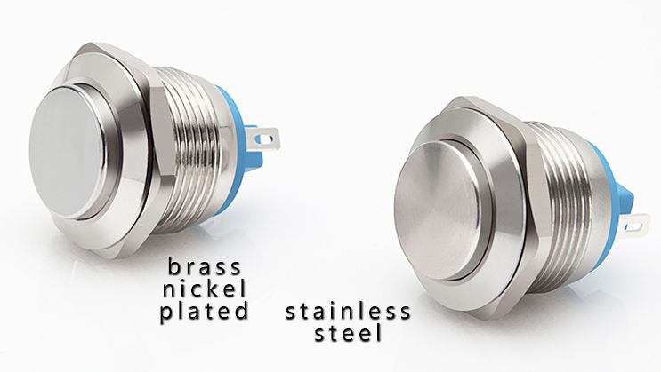 Stainless Steel 220 Volt Push Button Switch - IP65 Rated