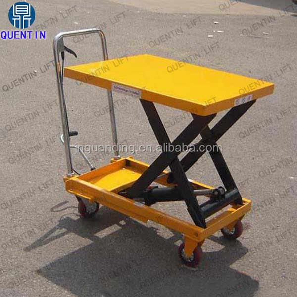 Manual Portable Hydraulic Scissor Lift Trolley - 1 Year Warranty