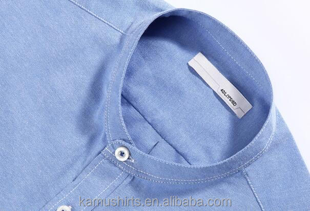 High Quality Cotton Mandarin Collar Shirts for Men
