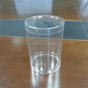 Cheap clear acetate tube with clear lids Transparent PVC PET PETG ...