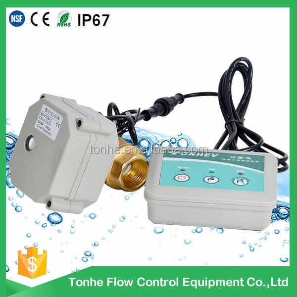 Wireless Sensor Electric Brass Ball Valve For Water Leak Detection ...