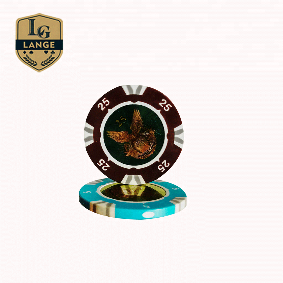 Best Touch Quality 14g Customized Ceramic Poker Chips with Coin Inlay ...