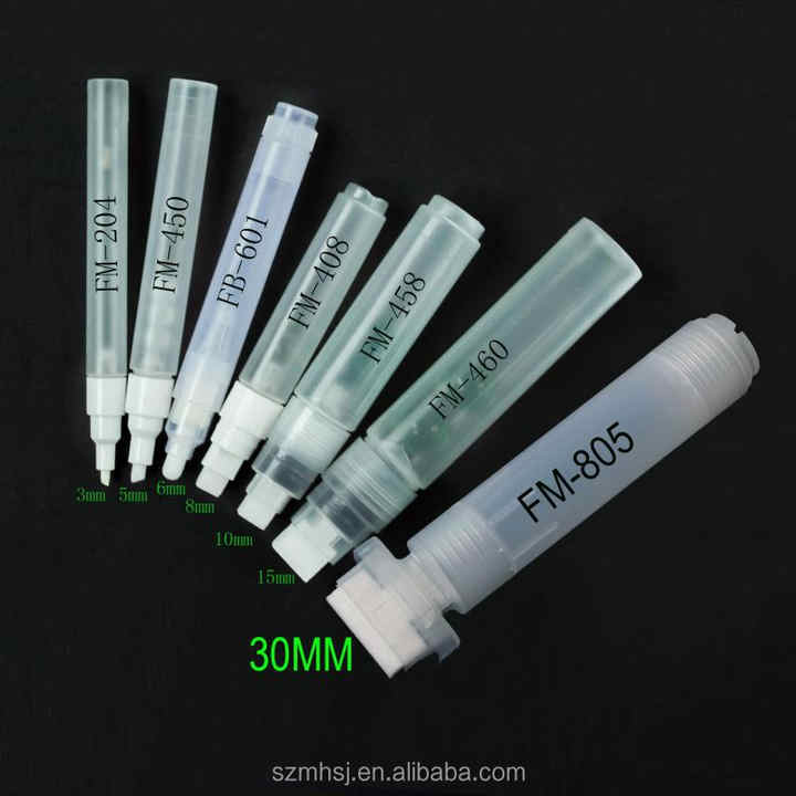 Empty Paint Marker Pen with Transparent Barrel - 3mm-30mm