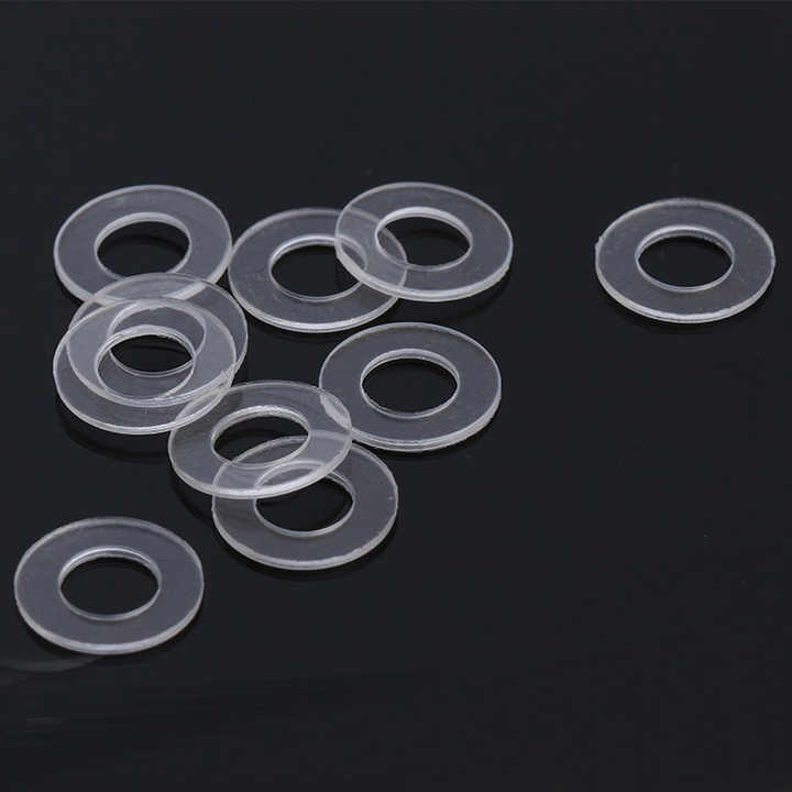 M3 M4 M6 M8 M10 M12 PE PVC Flat Nylon Washers - Clear & Durable