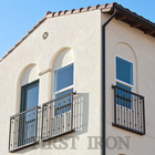 Simple forged iron window railing design, juliette iron window railings ...