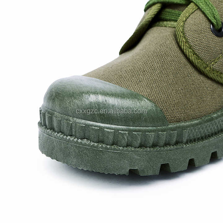 100% Cotton Upper TPR Sole Tactical Training Boots Canvas Shoe
