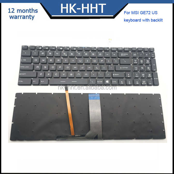 HK-HHT New Keyboard for MSI WS60 GE62 6QC 6QD 6QF 6QL GE72 US Laptop ...