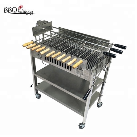 Chain Drive Greek Cypriot Foukou Rotisserie Charcoal BBQ Grill ...