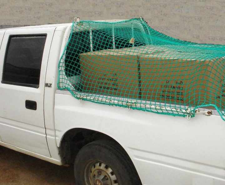 Polypropylene Green Customize Knotless Trailer Net Cargo Net 45mm Mesh ...