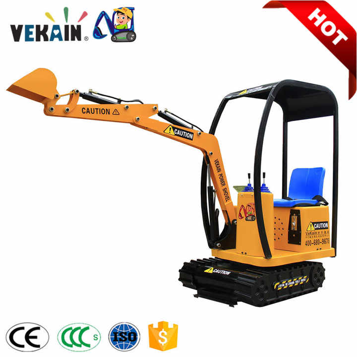 Vekain Coin-Operated Mini Electric Excavator for Kids - Durable Metal ...