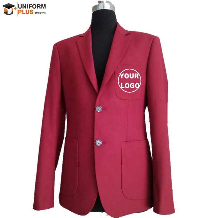 Red Girls Blazer for School Uniform - Customized Designs