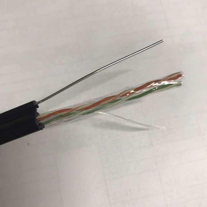 Outdoor Aerial 2 twist pair telephone Cable with messenger wire ...