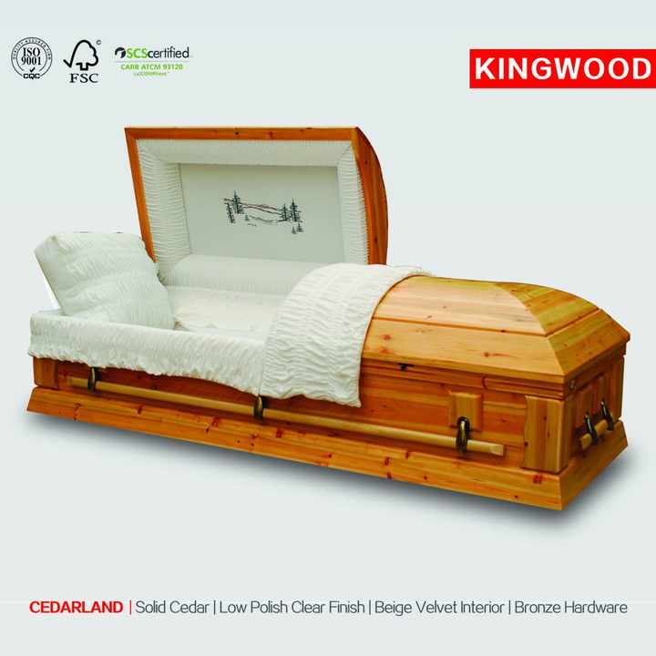 Cedarland Line Of Caskets Chinese Oak Veneer Casket - Buy Line Of ...
