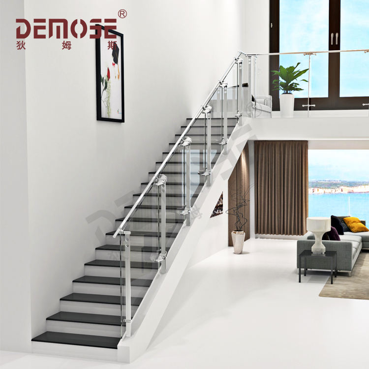 Modern Elegant Glass Stair Railing for Villas | Stylish Safety Guard ...