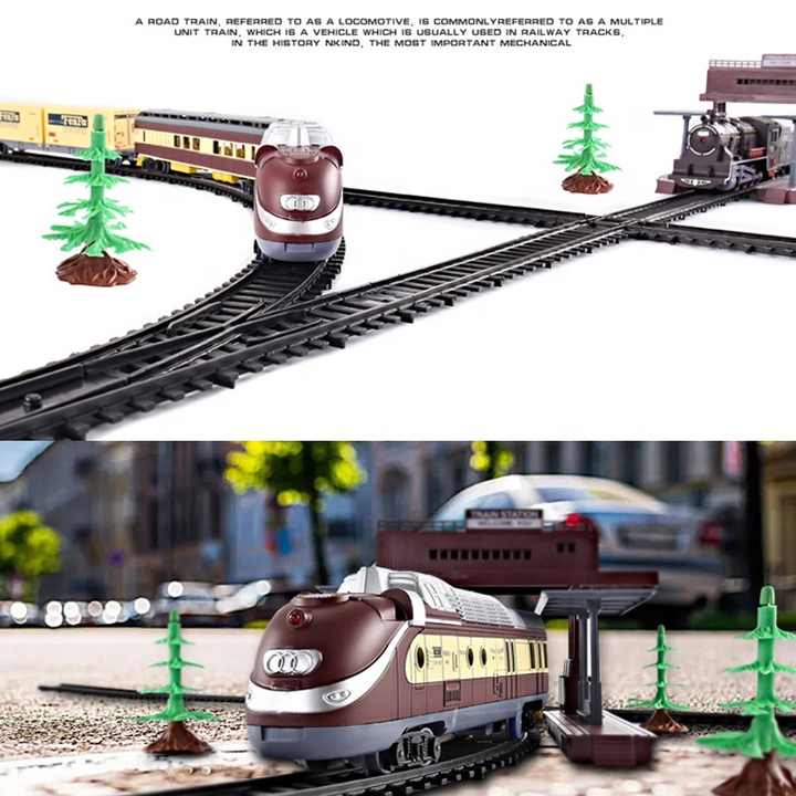 1:87 Educational DIY Railway Station Electric Track Train