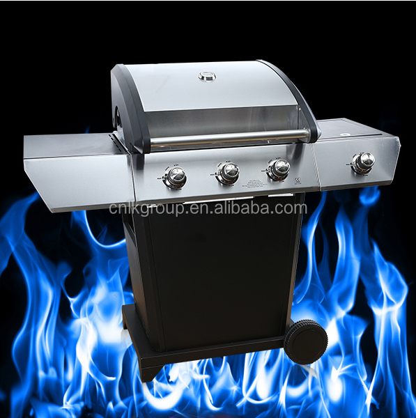 Professional Stainless Steel Gas BBQ Grill with 4 Burners| Alibaba.com