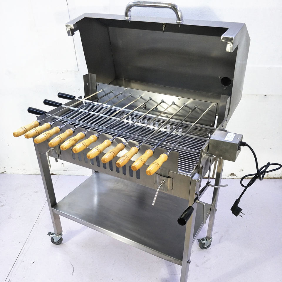 Spit Roast Stainless Steel BBQ Charcoal Cyprus Brazil