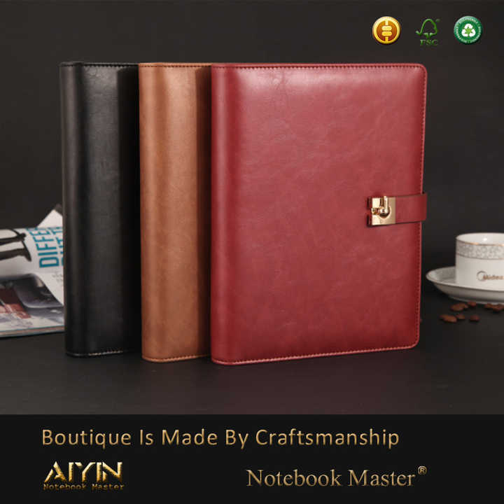 Custom Embossed A4 A5 B5 PU Leather Notebook - Luxury