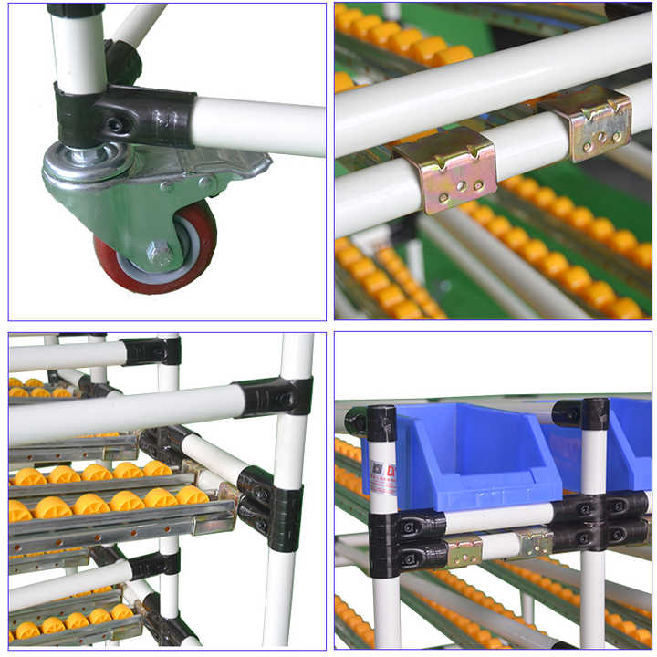 DY41 Pipe Rack Storage System in Workshop with Roller Track