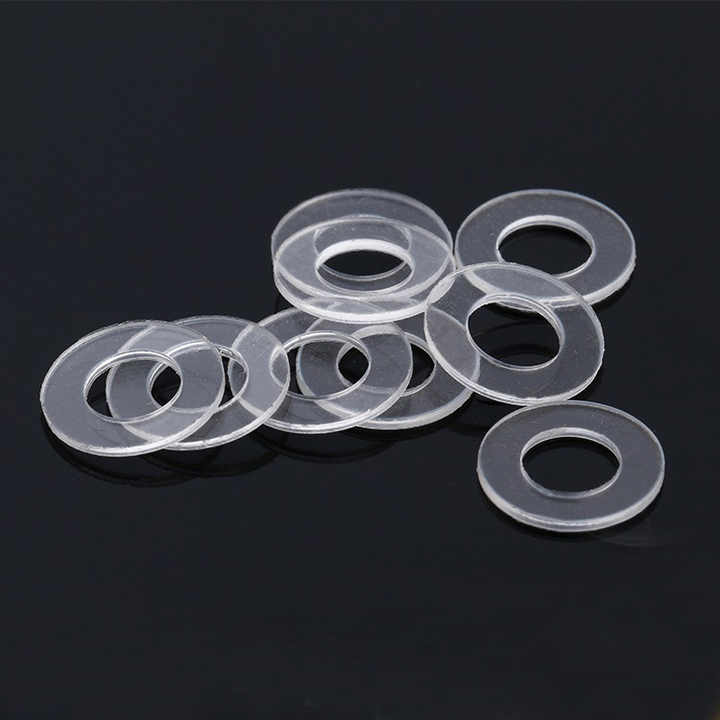M3 M4 M6 M8 M10 M12 PE PVC Flat Nylon Washers - Clear & Durable