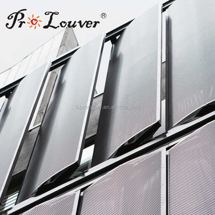 Perforated Sun Louver - Vertically Motorized Rotation