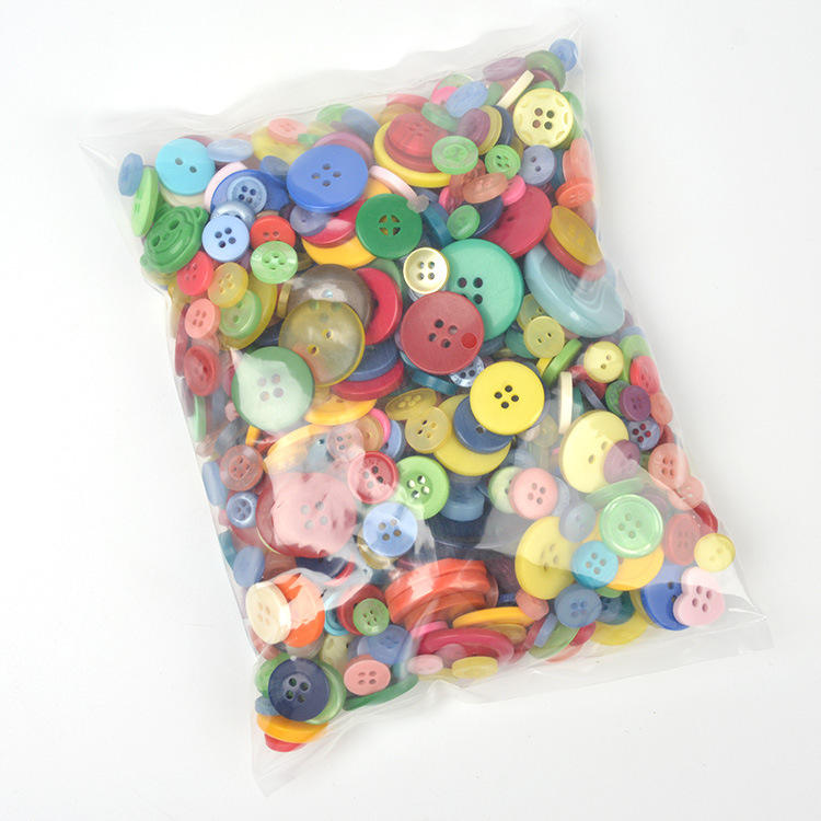 Wholesale 4-Hole Mixed Multi-Color Plastic Buttons Packs with Sequins ...