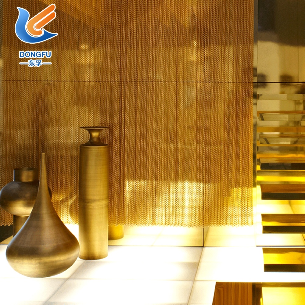 Stainless Chain Shower Curtain - Durable Metal Mesh Design