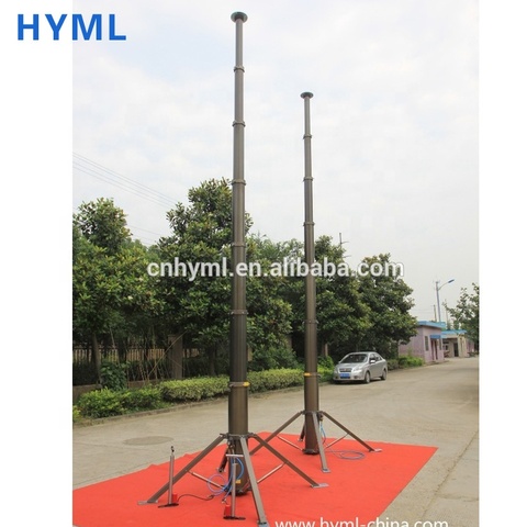 The portable tripod telescopic camera mast with supporting poles