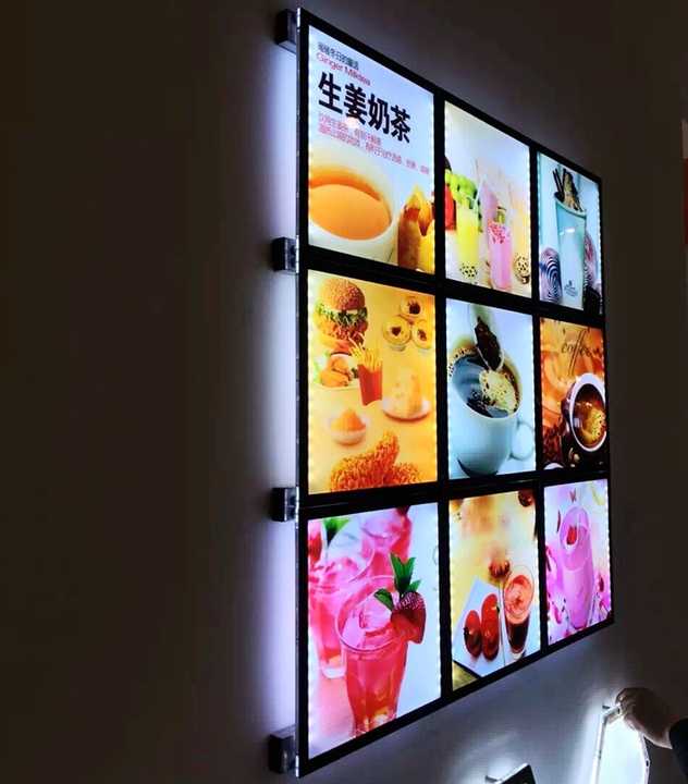 High Quality Wall Mounted Restaurant Interior Light Box